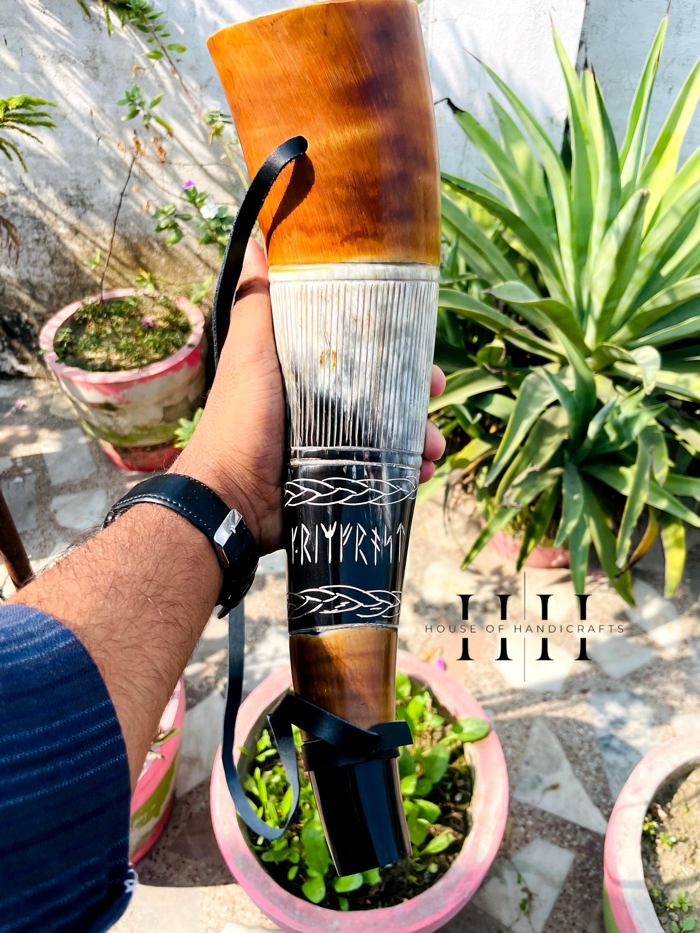 VIKING WAR HORN '16' Battle Trumpet Crafted by Houseofhandicrafts a ...