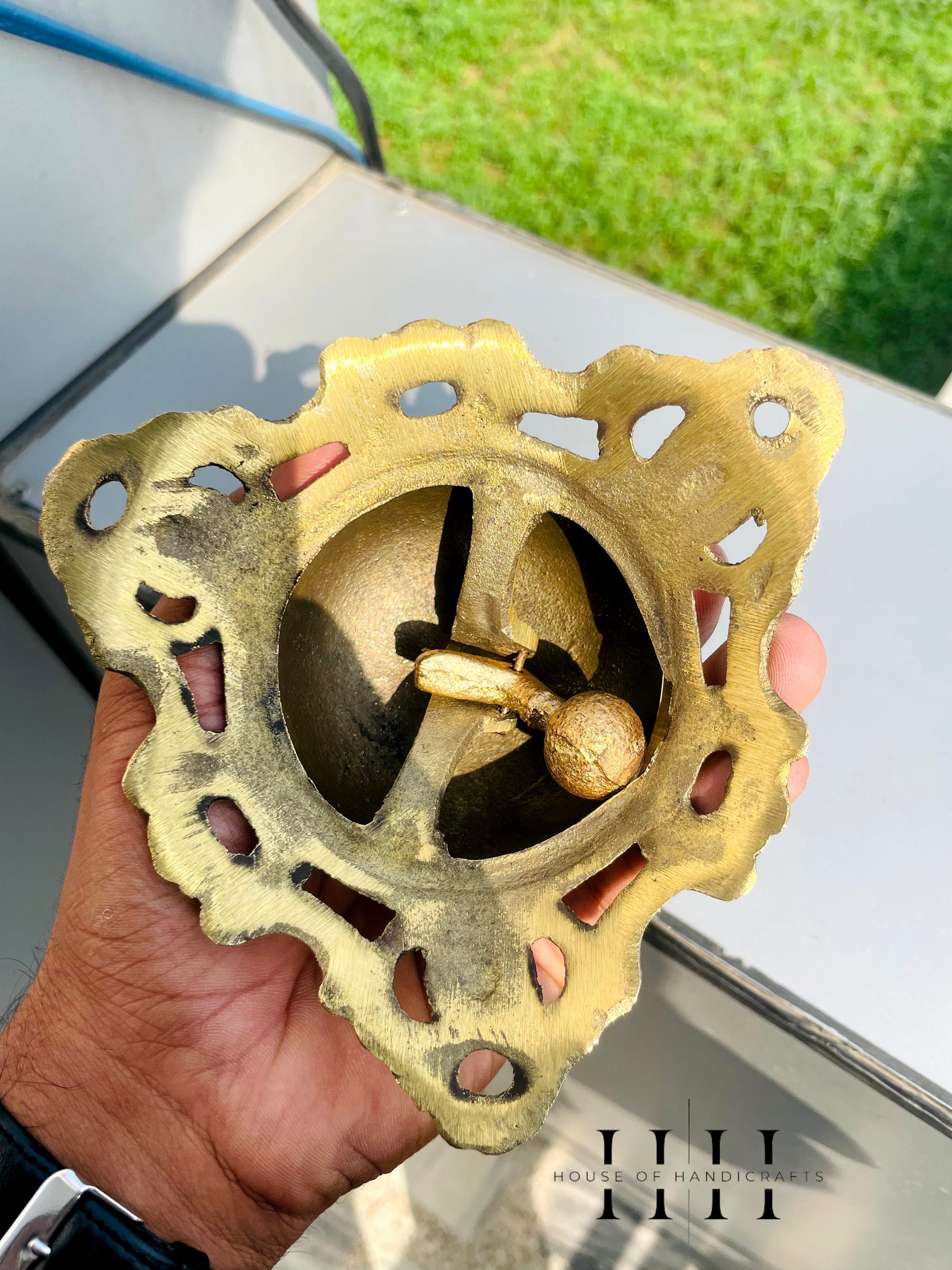 BRASS DESK BELL Front Desk Counter Bell ,service Bell,office Purpose ...