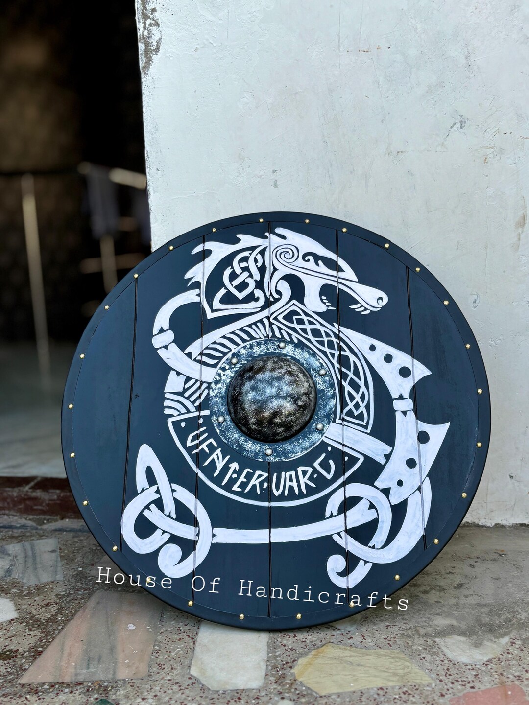 Viking Dragon Shield,battle Ready Shield Cosplay,wall Decor Shield 24 ...