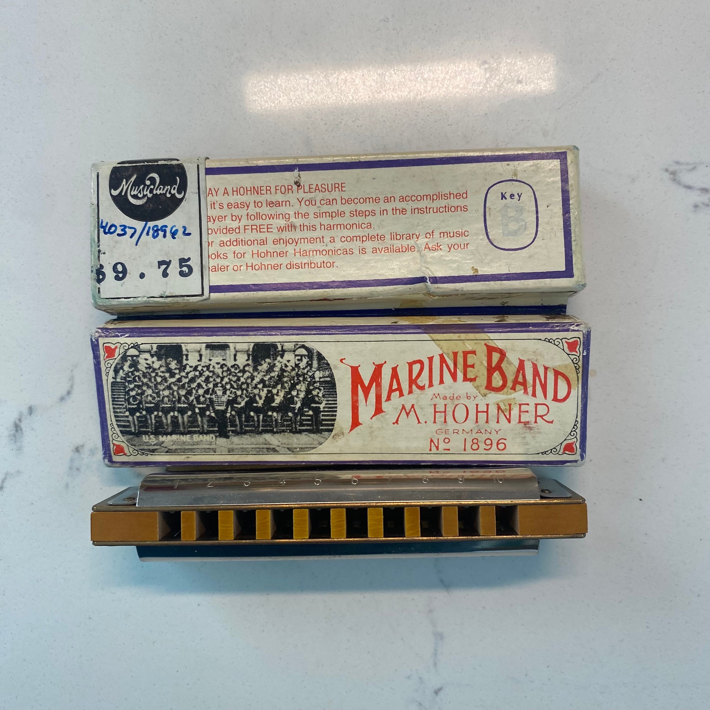 1896 Vintage Harmonica Marine Band M Hohner German Good Condition With ...