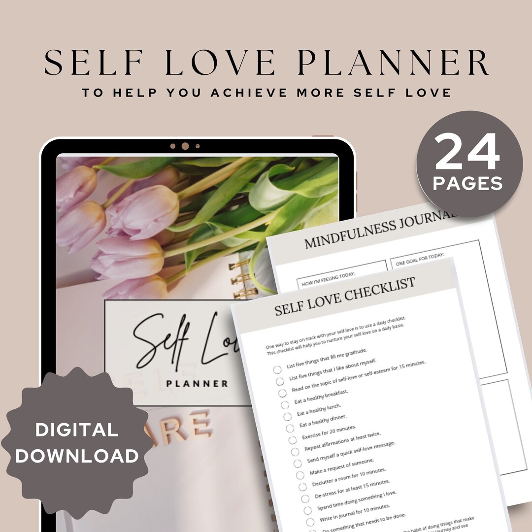 Self Love Planner Embrace Your Journey to Joy and Positivity - Etsy