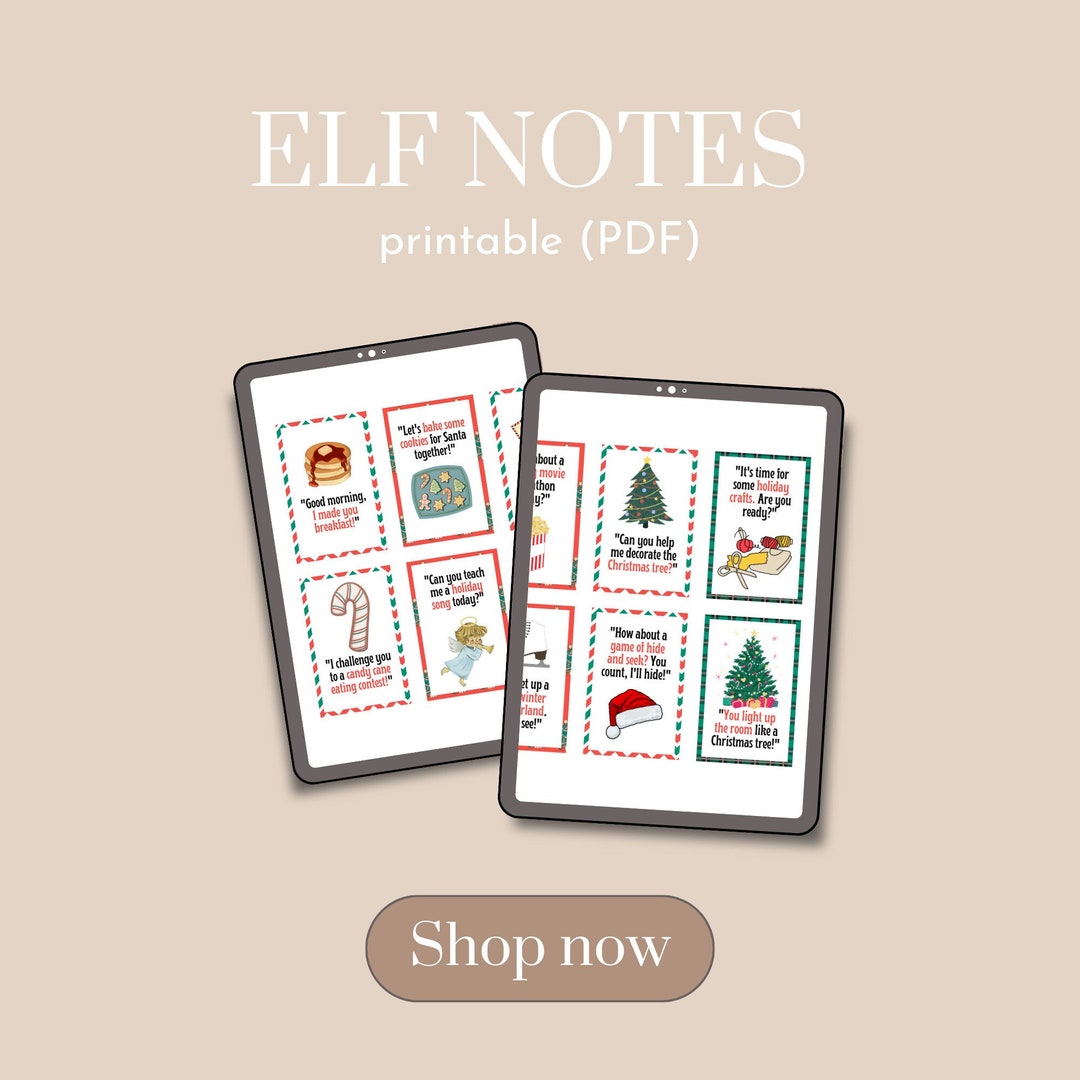 Cheerful Christmas Elf Notes Printable Festive Memoirs & DIY Crafts ...