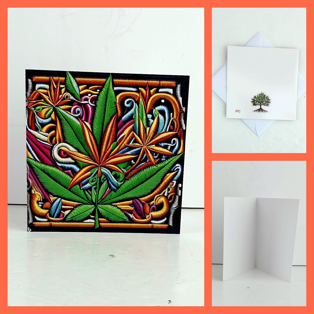 Birthday Card Adult Weed Cannabis Stoner Pot Head Thank You Blank ...