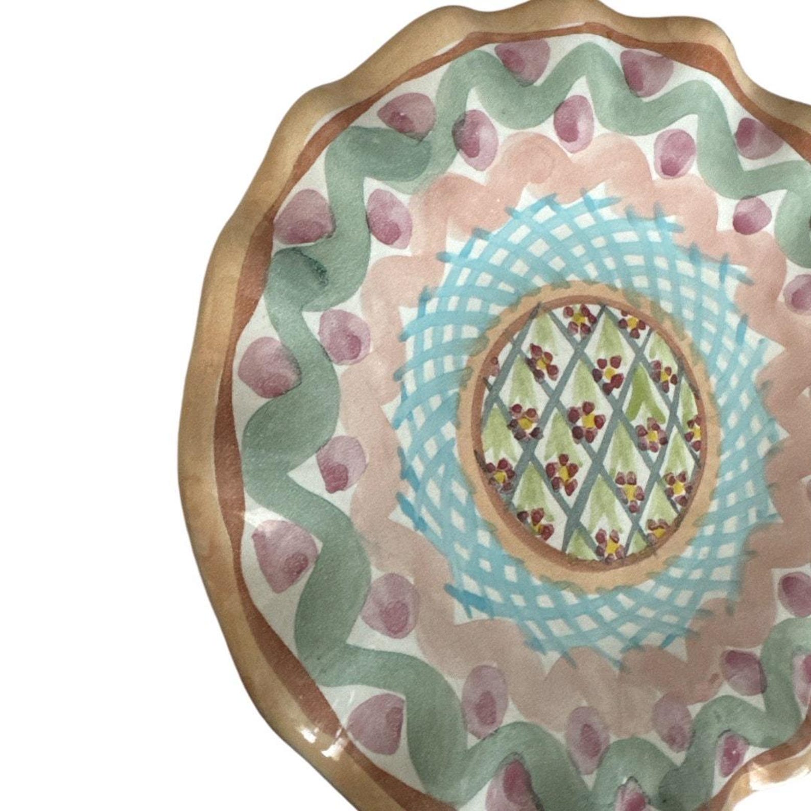 Mackenzie-childs Vintage Heather Fluted Dessert Bread Plate 9 as Is - Etsy