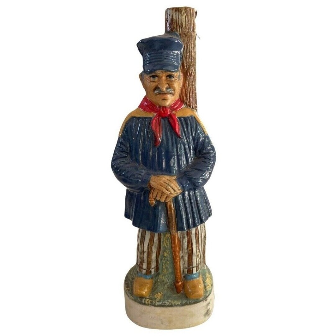 Vintage 1978 Empty Decanter K.L.E.M. Old Man Italy - Etsy