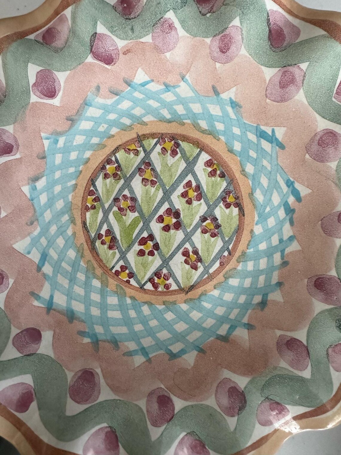 Mackenzie-childs Vintage Heather Fluted Dessert Bread Plate 9 as Is - Etsy