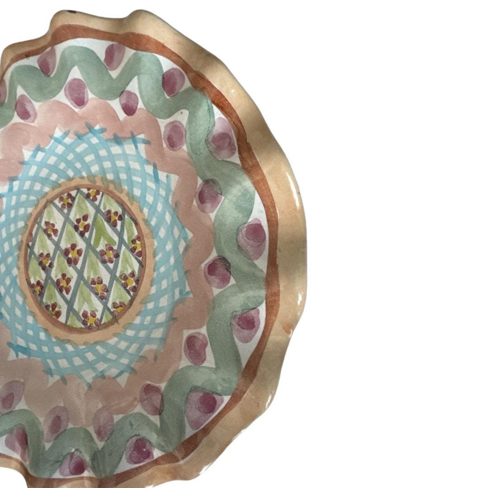 Mackenzie-childs Vintage Heather Fluted Dessert Bread Plate 9 as Is - Etsy