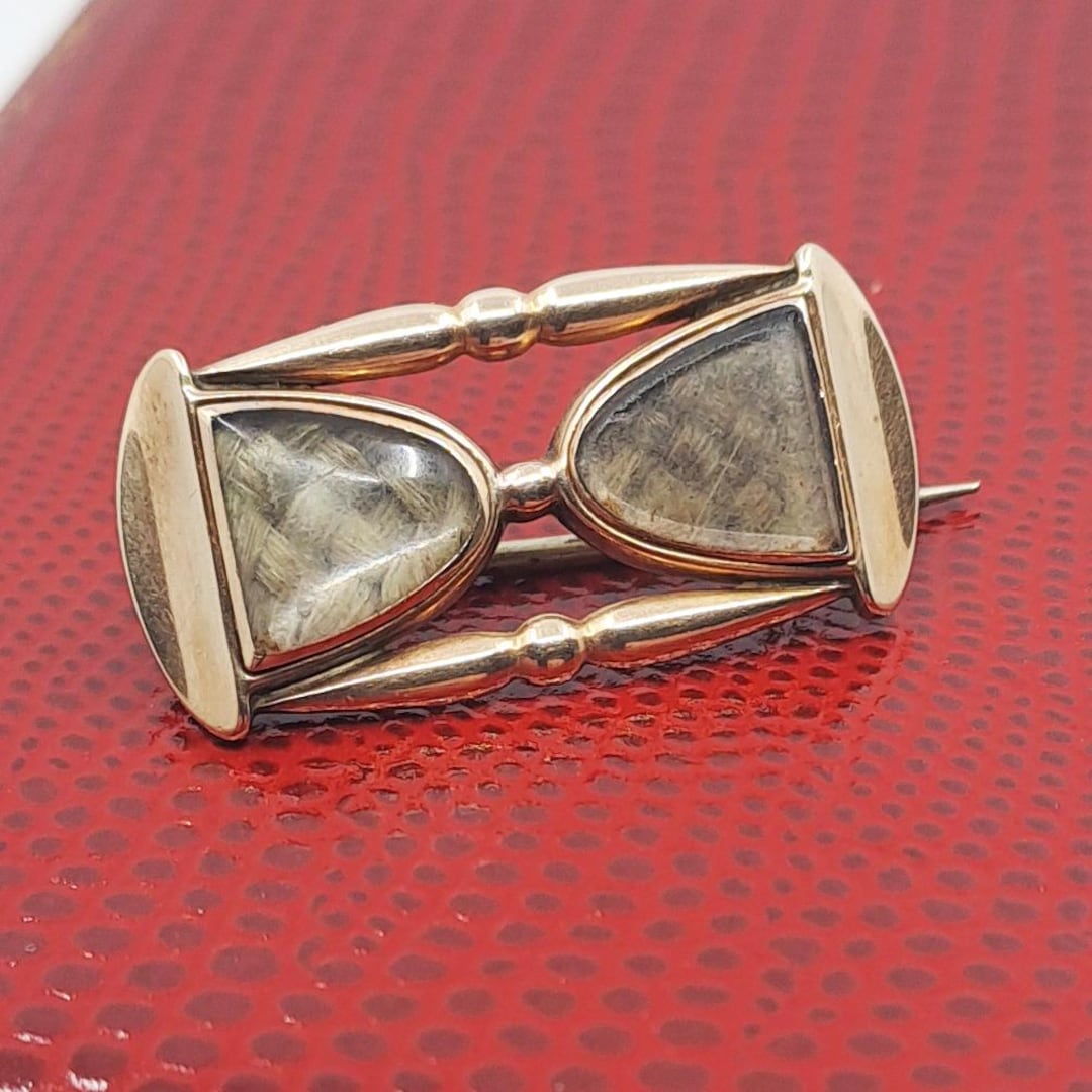 Antique Georgian 9ct Gold Memento Mori Brooch Hourglass Circa 1820's - Etsy