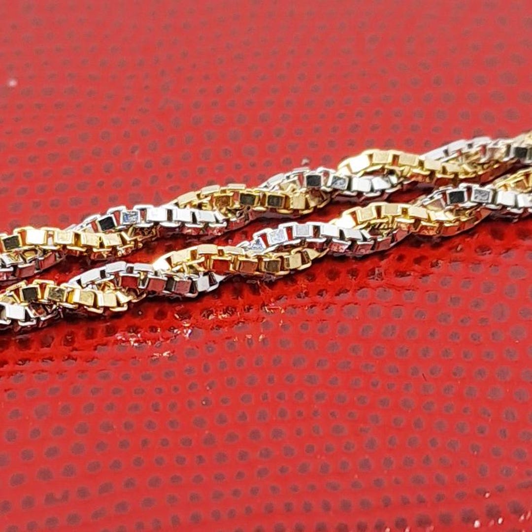 Vintage 9ct Gold Double Box Link Chain London 1979 - Etsy
