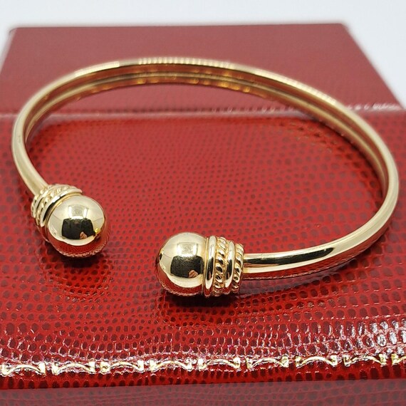 Vintage 9ct Gold Torc Bangle Circa 1990's - Gem