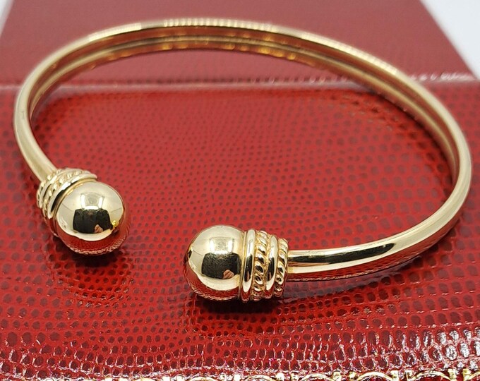 Vintage 9ct Gold Torc Bangle Circa 1990's - Etsy