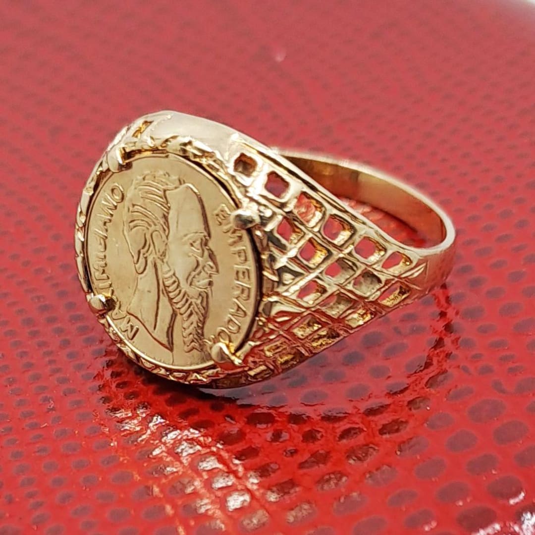 Vintage 9ct Gold Coin Ring Sheffield 1988 Small Finger Size - Etsy