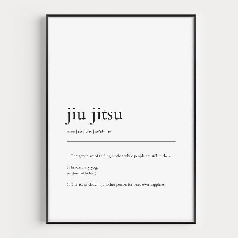 Funny Jiu Jitsu Poster - Etsy