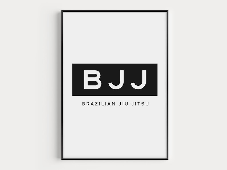 Brazilian Jiu Jitsu Print, Jiu Jitsu Poster, BJJ Poster, MMA Wall Art ...