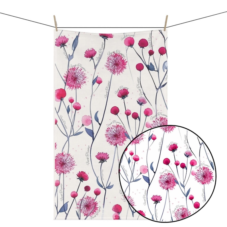 Floral Anti Trump Hand Towel, Funny Political Kitchen Decor - Etsy