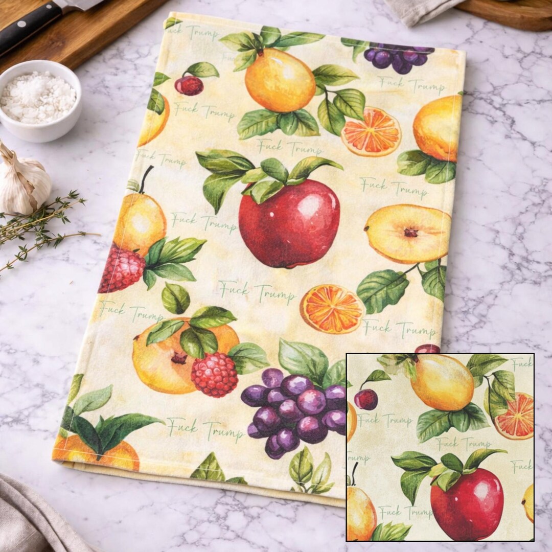 Subtle Anti Trump Hand Towel, Funny Political Kitchen Decor ...