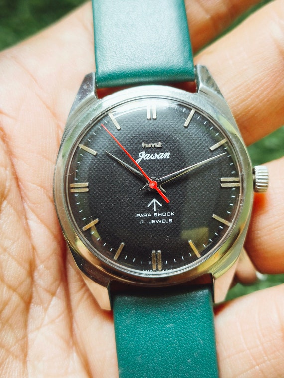 Rare Vintage HMT Jawan Dotted Black OG dial Mechanica… - Gem
