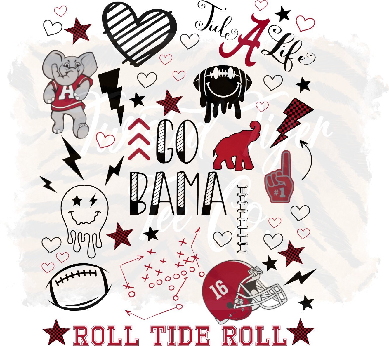 Alabama PNG Bundle Fonts, Messy Buns, - Etsy