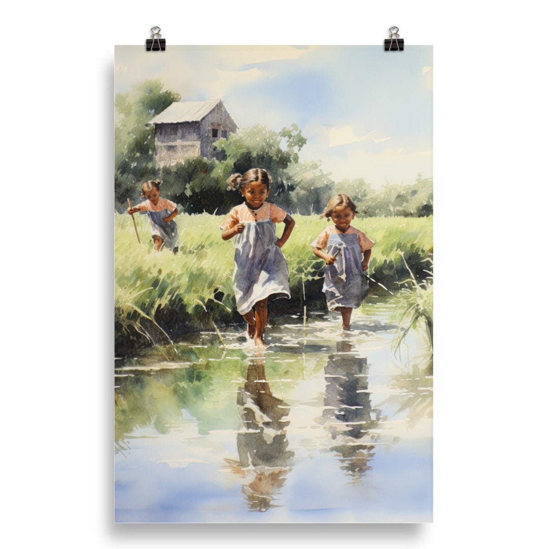 Gullah Art | Original Watercolor Painting | Poster Print - Etsy