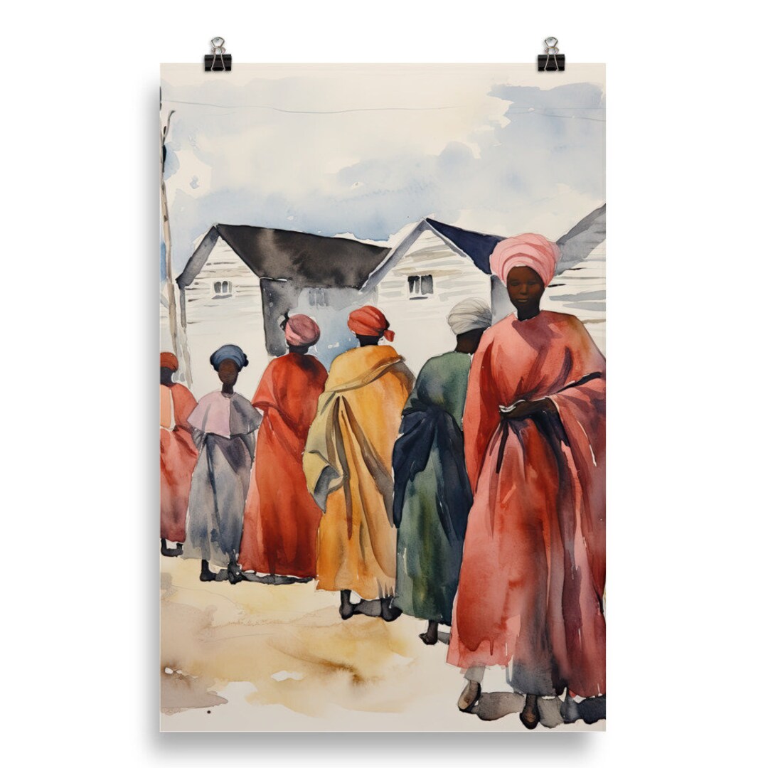 Gullah Art Original Watercolor Painting Poster Print - Etsy