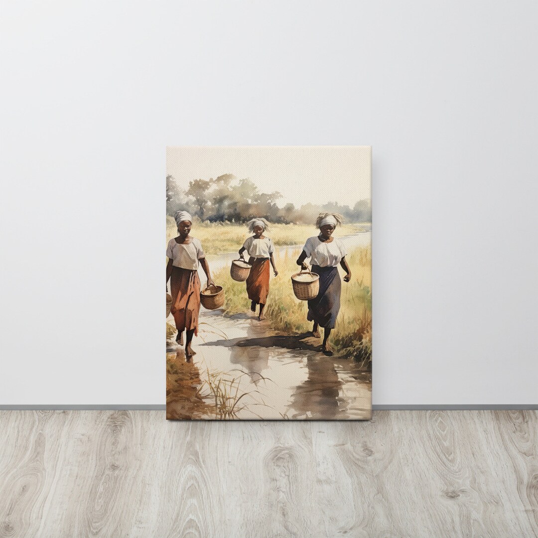 Gullah Art | Original Watercolor Painting | Canvas Print - Etsy