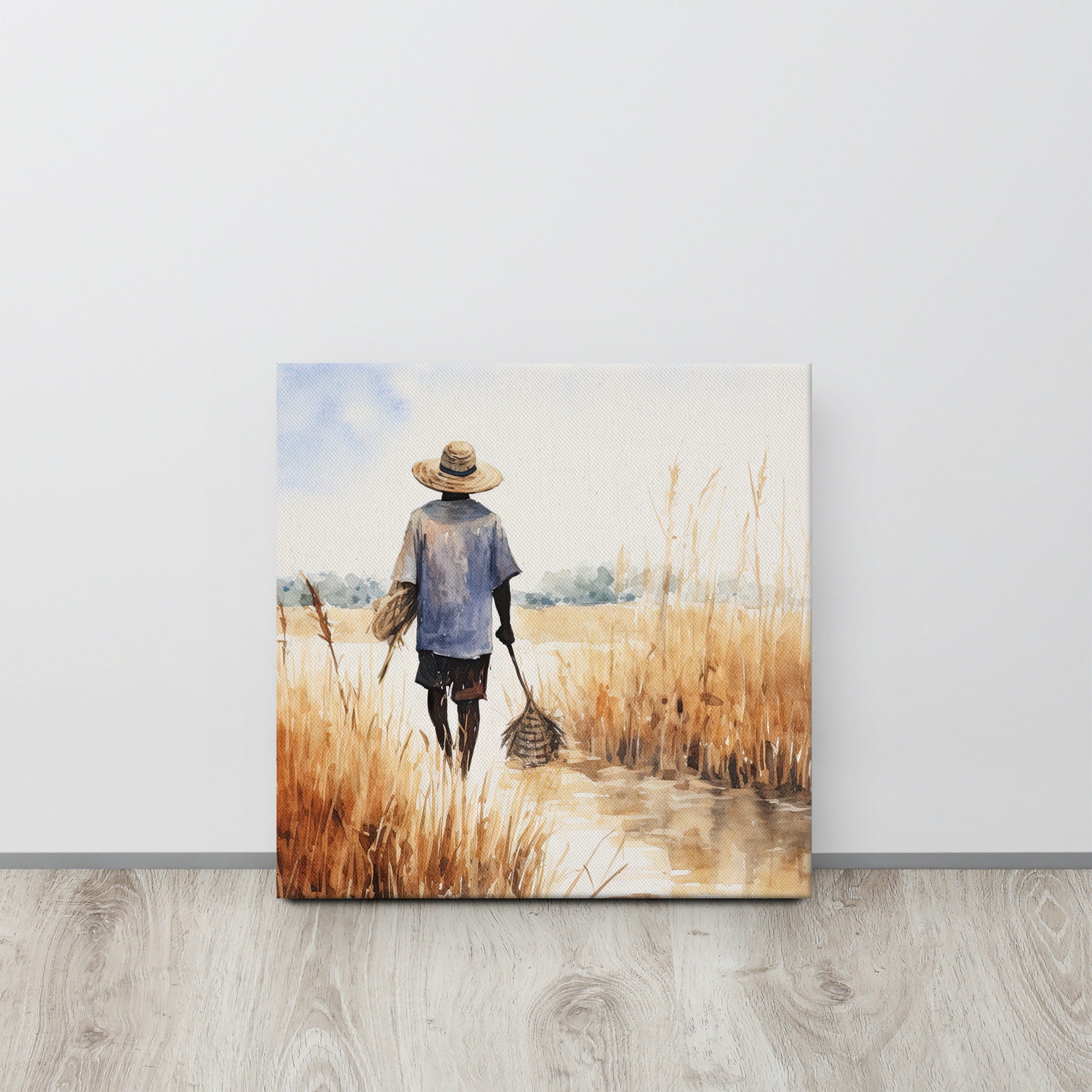 Gullah Art | Original Watercolor Painting | Done for the Day | Canvas ...