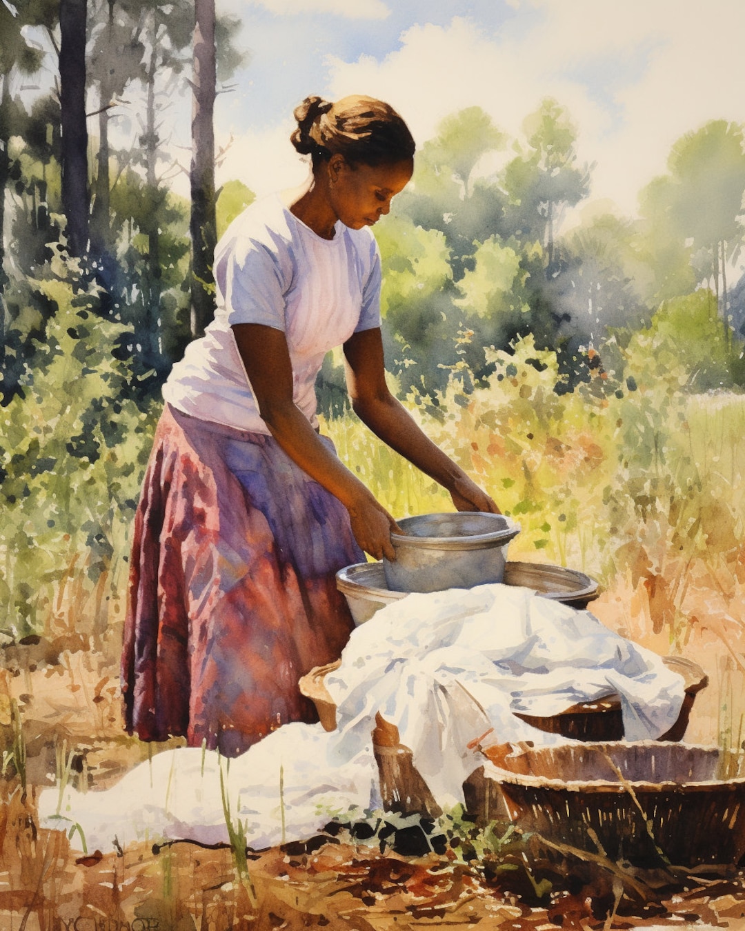 Gullah Art | Original Watercolor Painting | Poster Print - Etsy