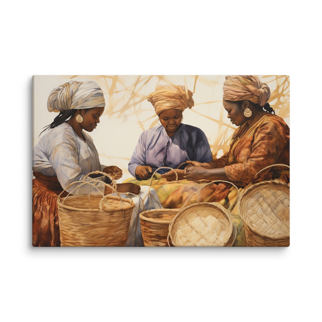 Gullah Art | Original Watercolor Painting | Sweetgrass Baskets | Canvas ...