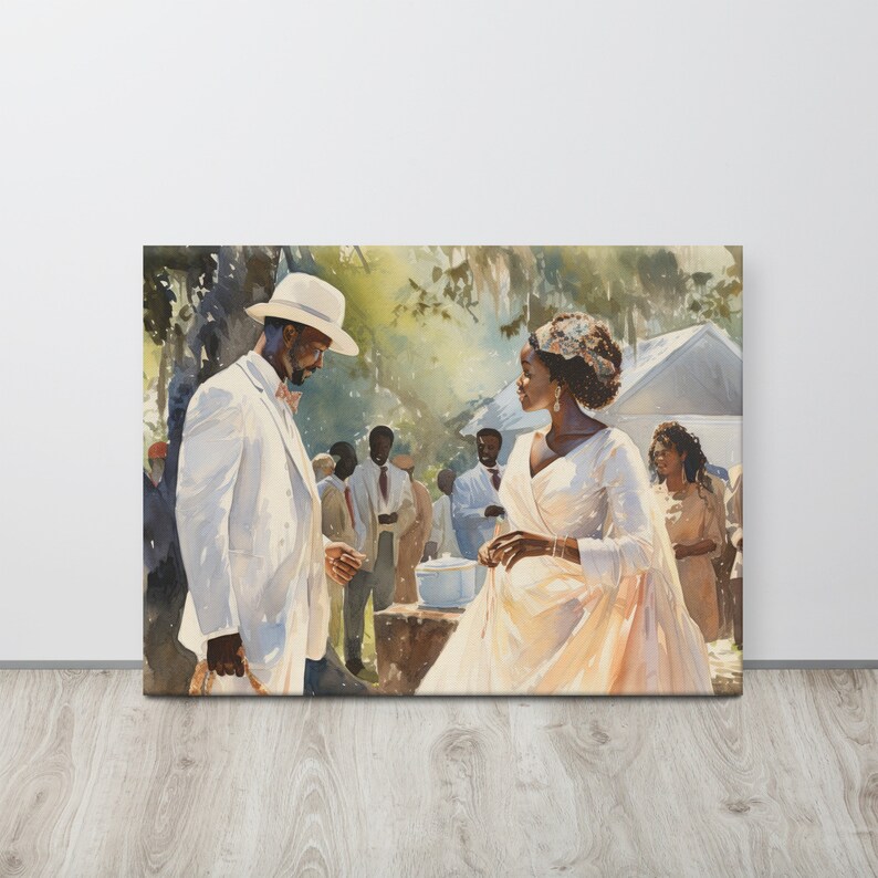 Gullah Art | Original Watercolor Painting | Gullah Wedding | Canvas ...