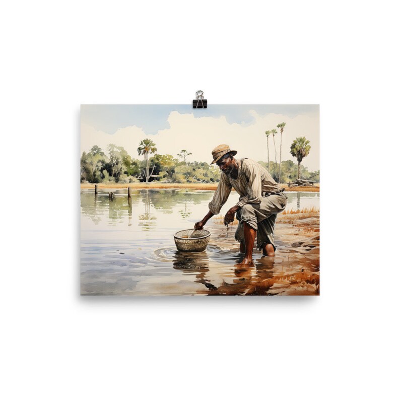 Gullah Art | Original Watercolor Painting | Poster Print - Etsy