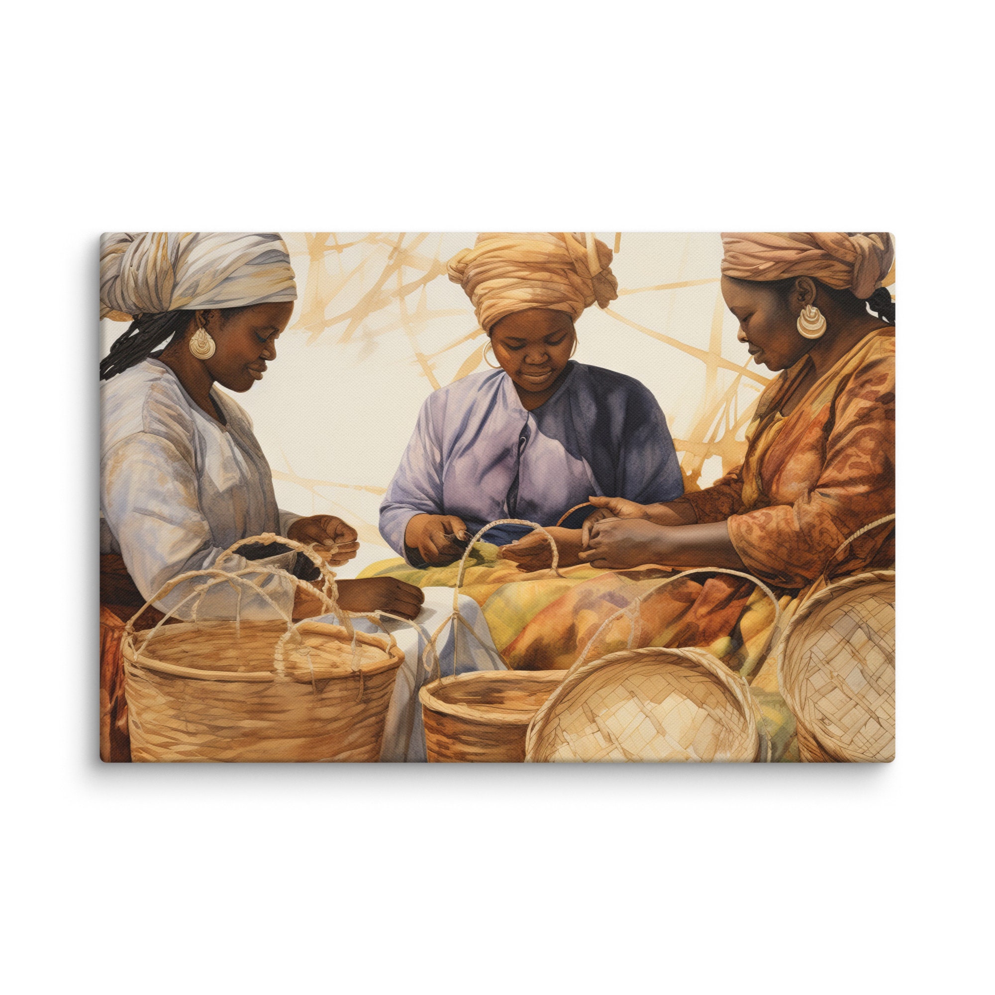 Gullah Art | Original Watercolor Painting | Sweetgrass Baskets | Canvas ...