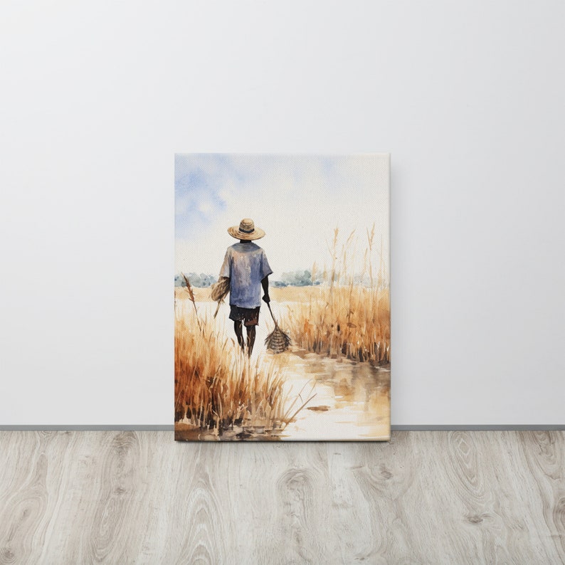 Gullah Art | Original Watercolor Painting | Done for the Day | Canvas ...