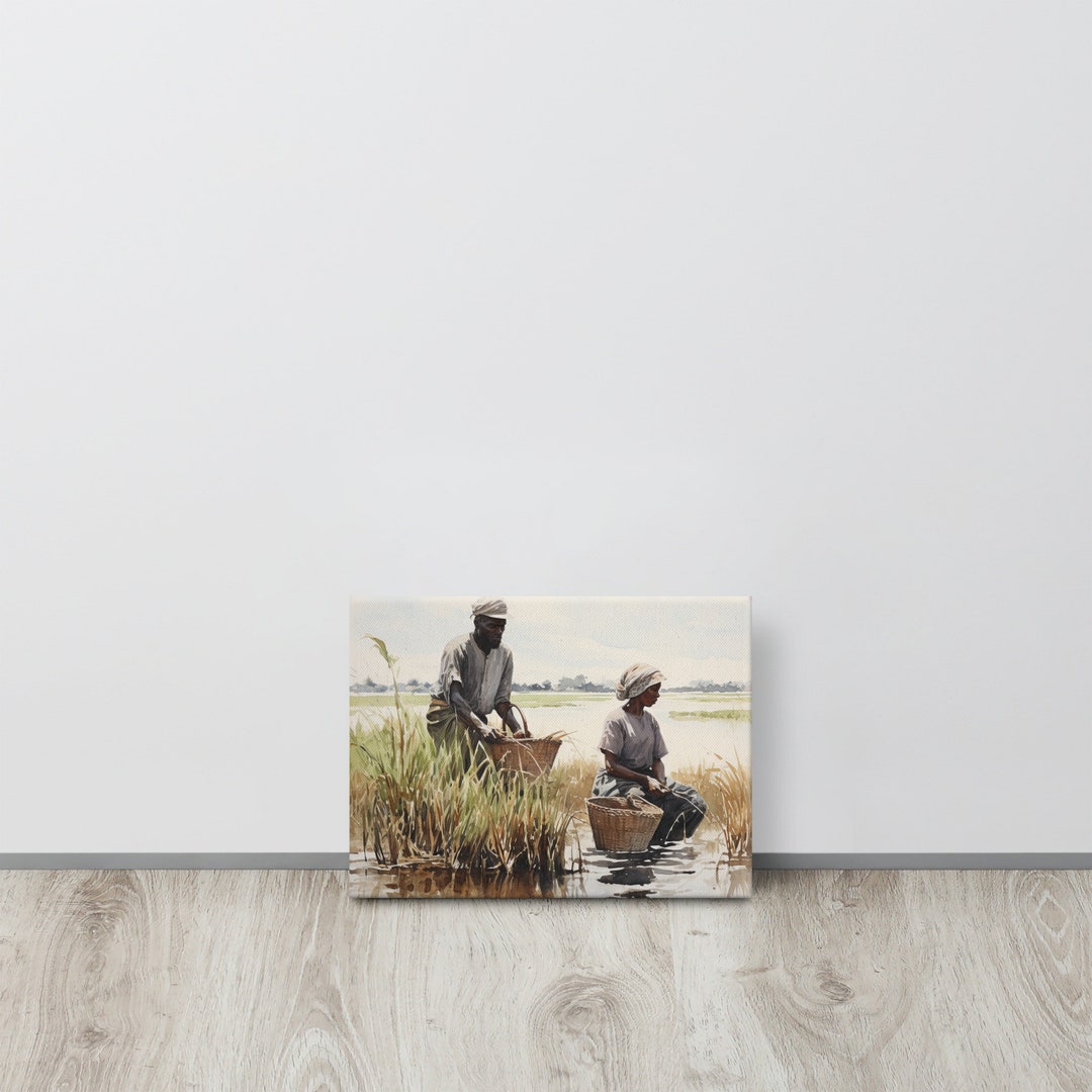 Gullah Art | Original Watercolor Painting | Working Together | Canvas ...