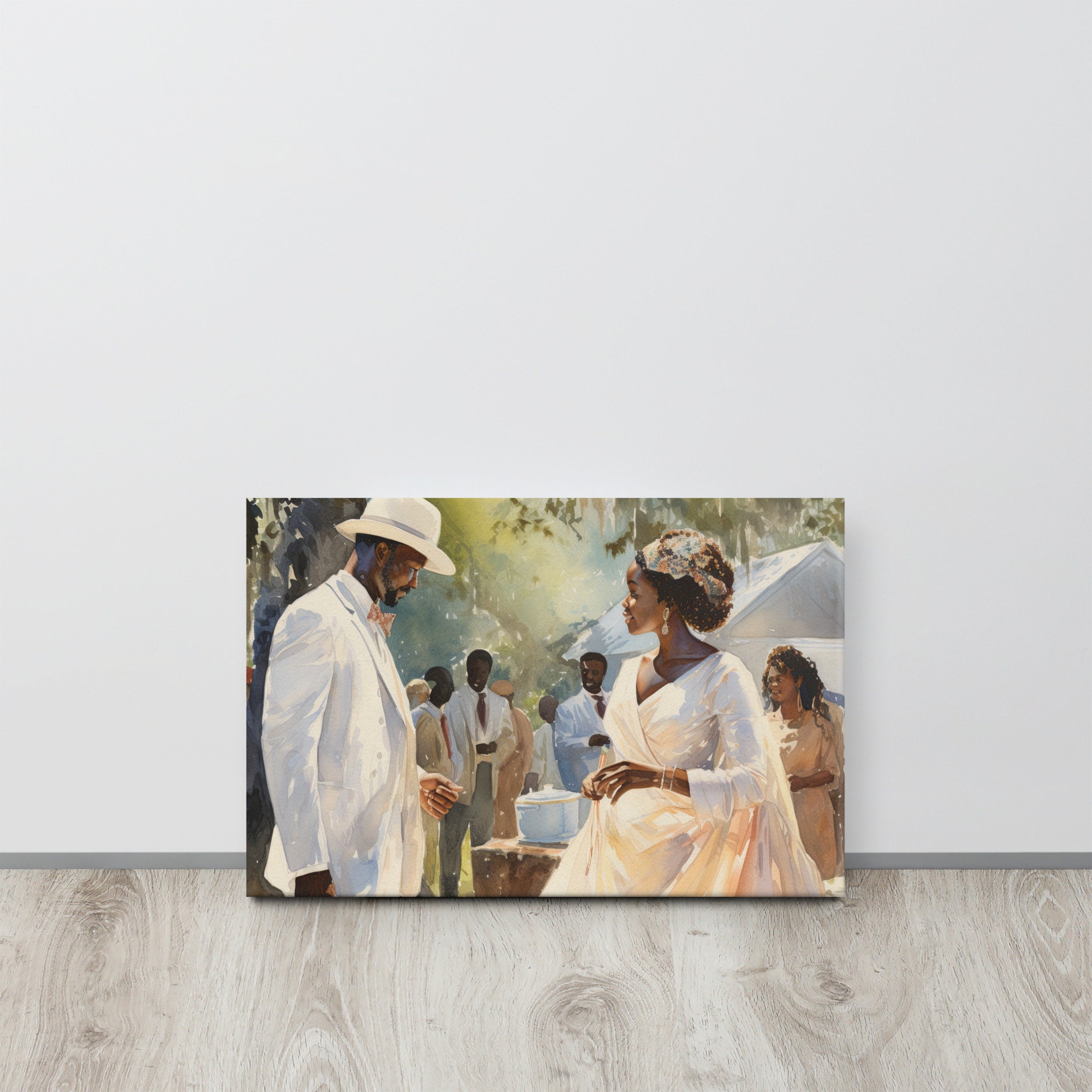 Gullah Art | Original Watercolor Painting | Gullah Wedding | Canvas ...