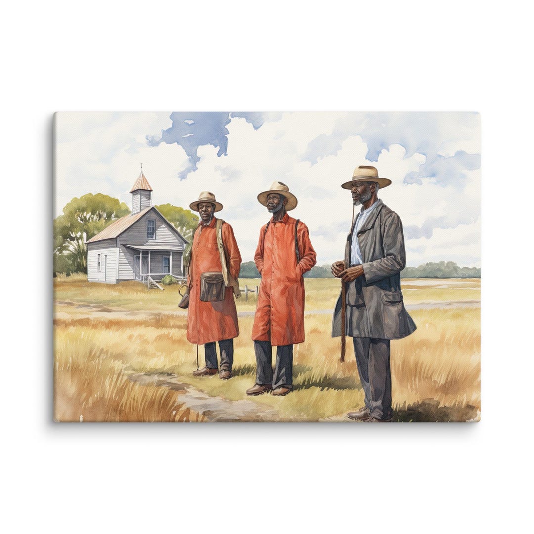 Gullah Art Original Watercolor Painting Ready for Church Canvas Print ...