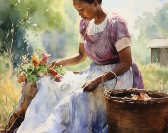 Gullah Art Original Watercolor Painting Poster Print - Etsy