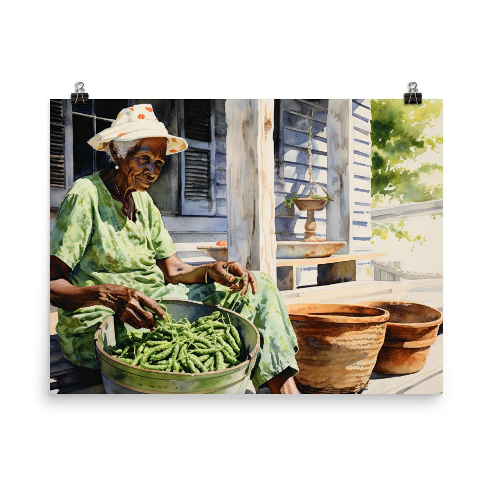 Gullah Art Original Watercolor Painting Beans Poster Print - Etsy