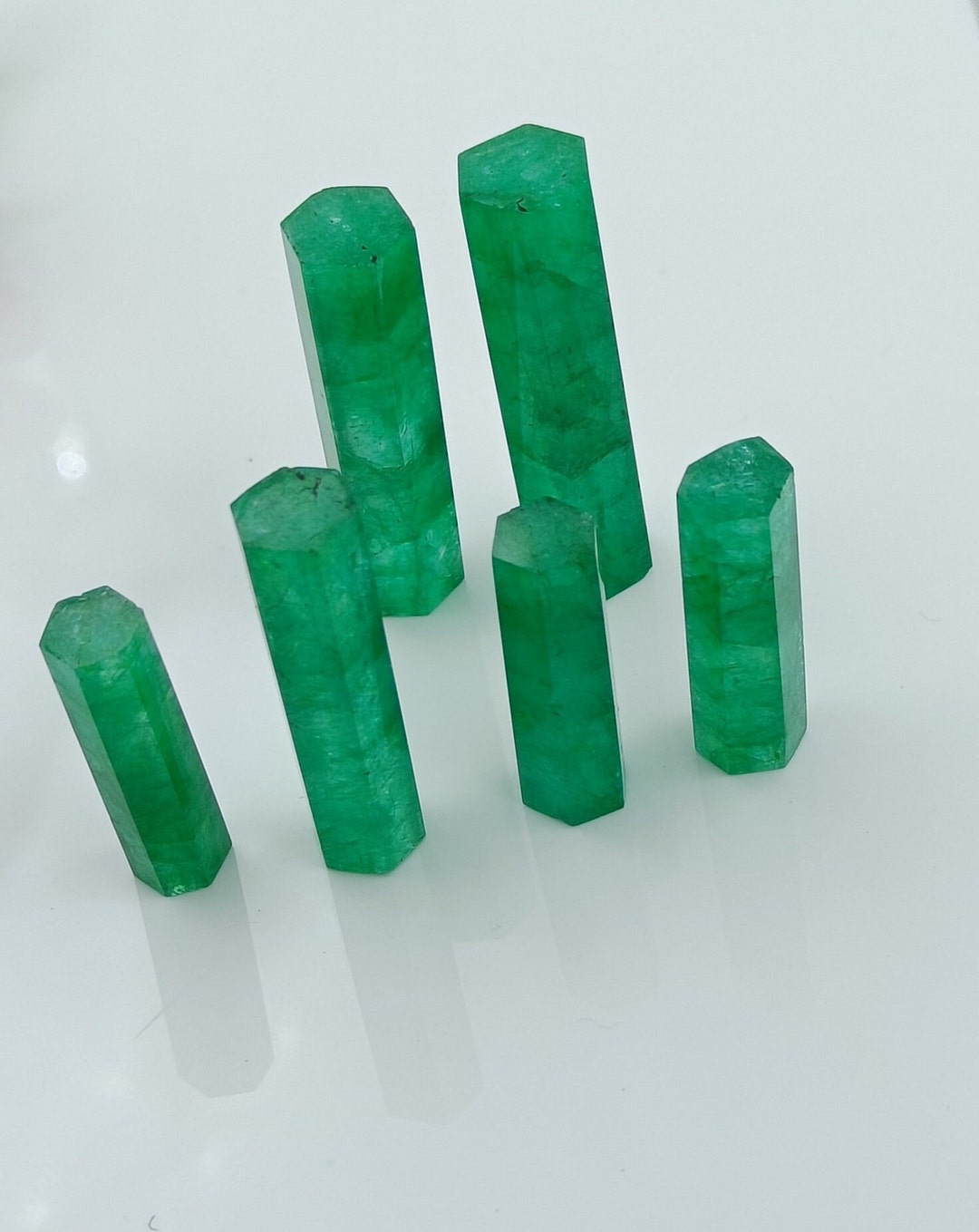 Raw Emerald Crystal Hexagon Shape Emerald Rough Birthstone AAA Quality ...
