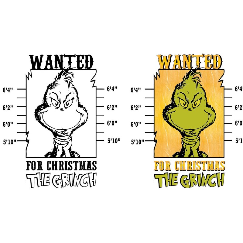 Wanted Grinch Poster - Etsy