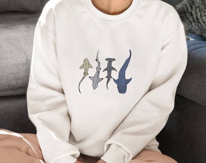 Colorful Shark Tote Bag, Tote for Shark Lovers, Ocean Tote Bag, Ocean ...