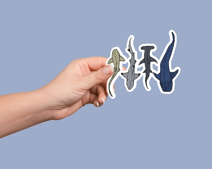 Colorful Shark Tote Bag, Tote for Shark Lovers, Ocean Tote Bag, Ocean ...