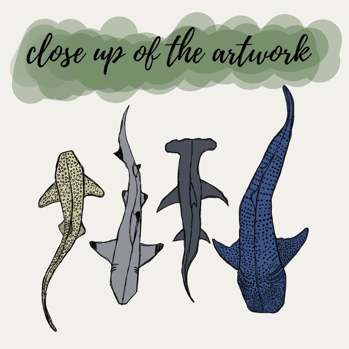 Colorful Shark Tote Bag Tote for Shark Lovers Ocean Tote - Etsy