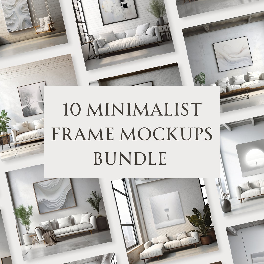10 Minimalist Frame Mockups Bundle - Etsy