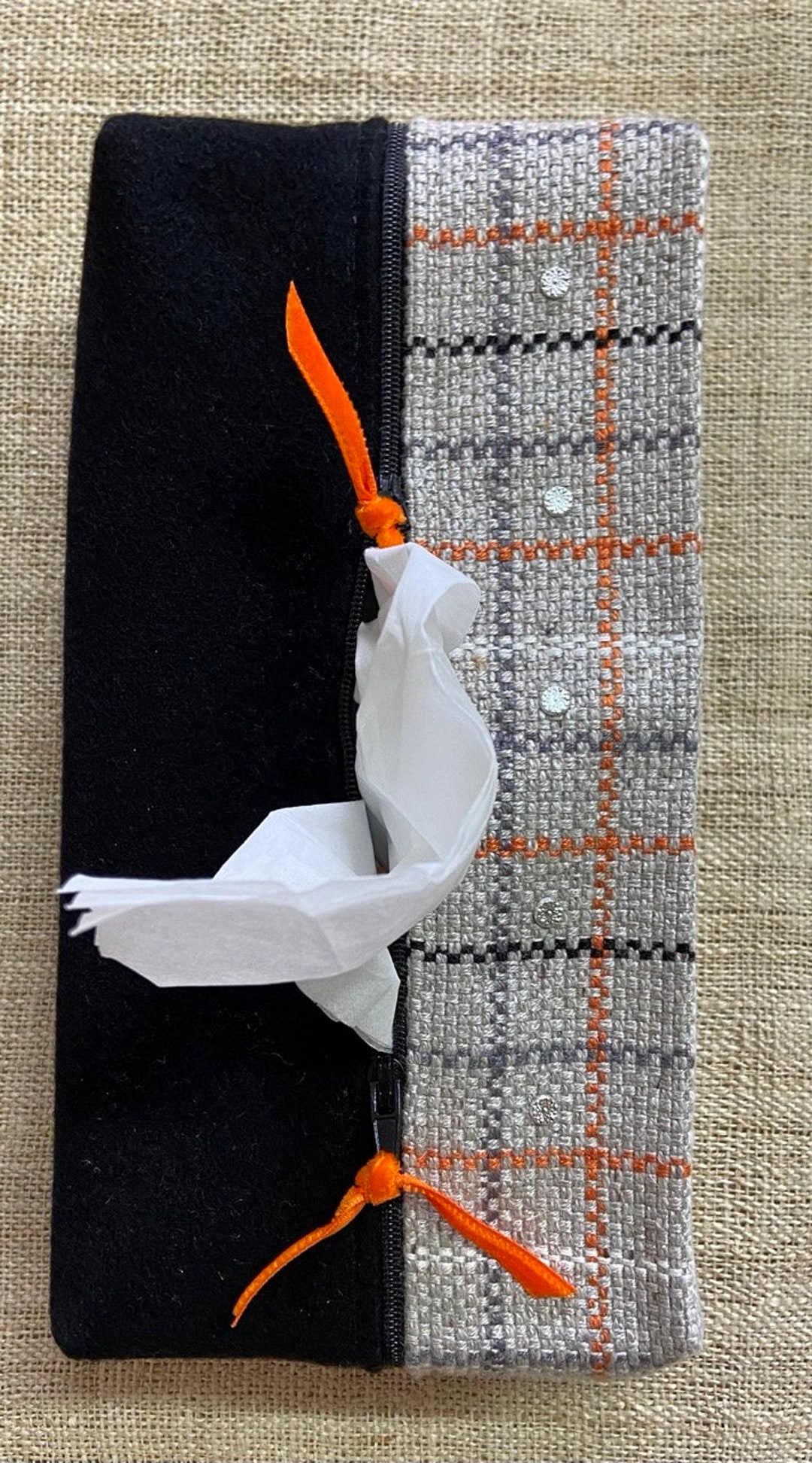 Linen Tissue Box Cover Embroidered Linen Tissue Box Cover - Etsy