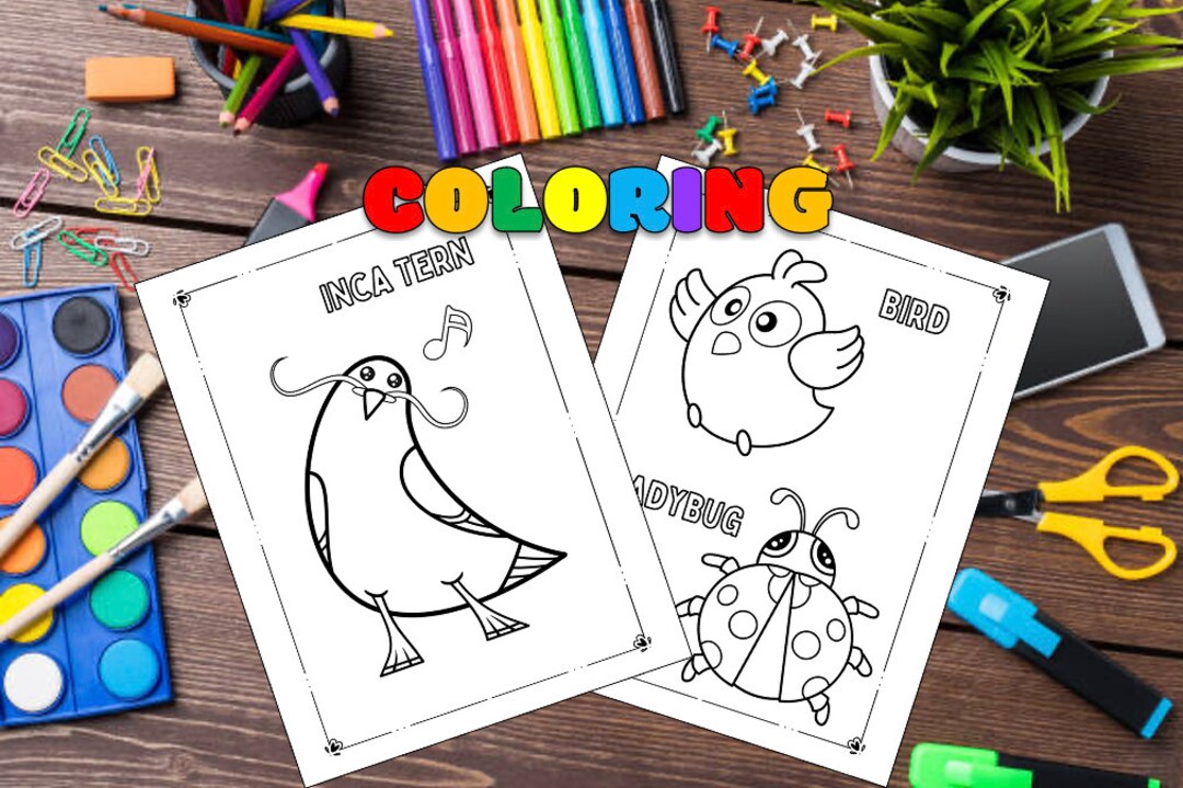 Flying Animals Coloring Sheets Instant Digital Download - Etsy