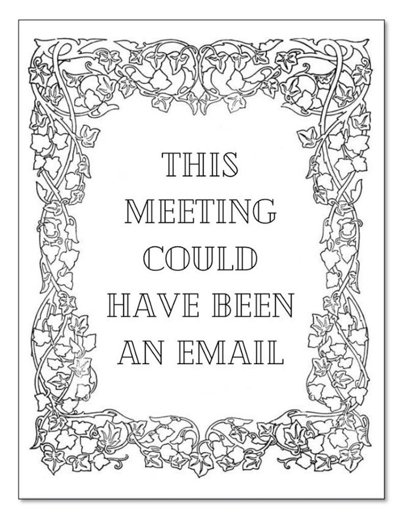 I Hate Work Adult Coloring Sheets to Relieve Stress & Anger Color ...