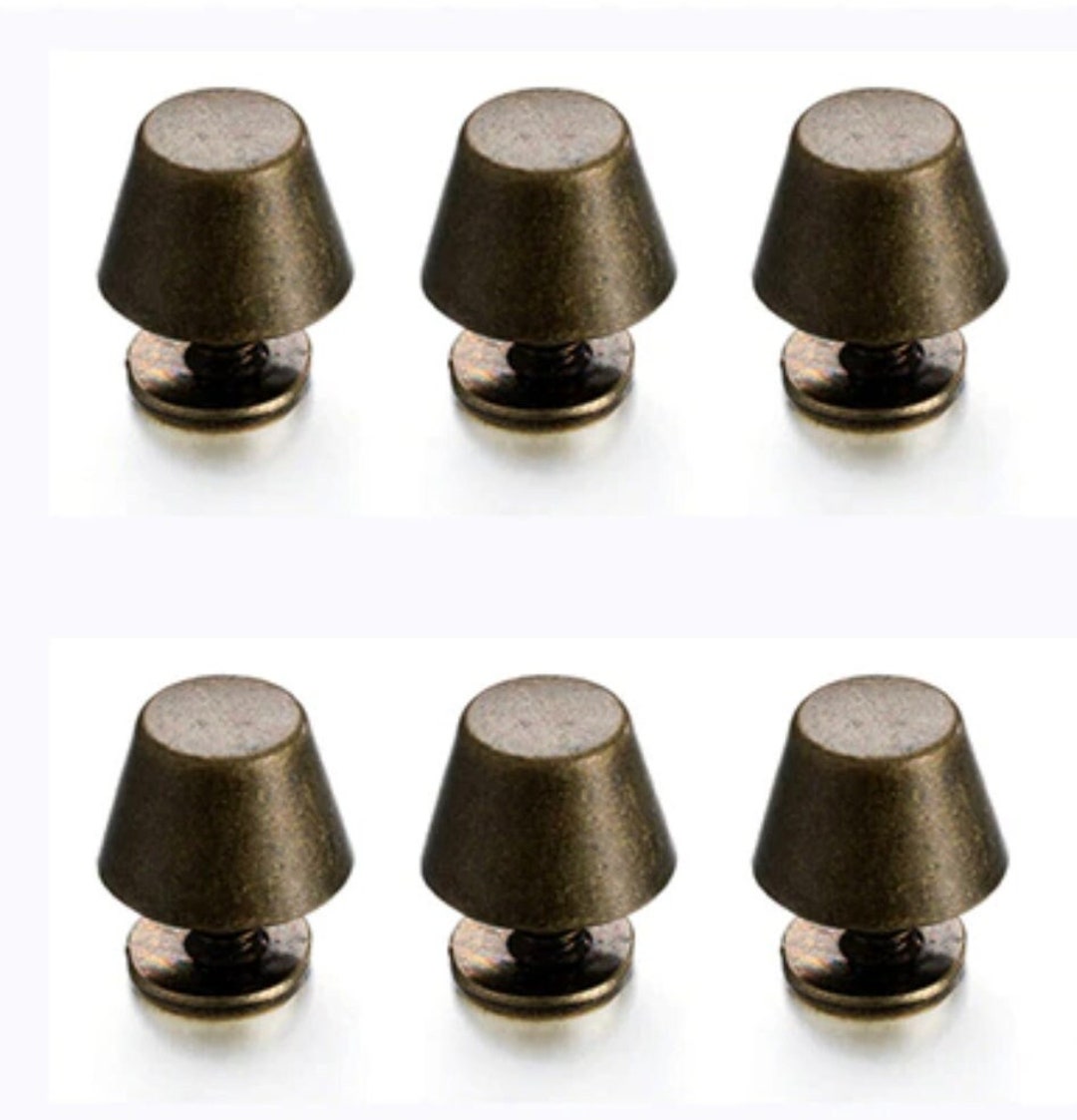 Set of 6 X 10 Mm Screw Back Rivets Studs - Tiny Feet for Dieselpunkro ...