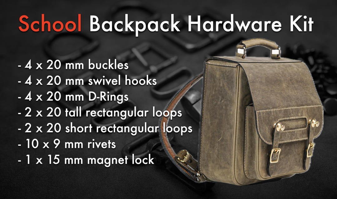 Dieselpunk.ro - School Backpack Hardware Kit - Etsy