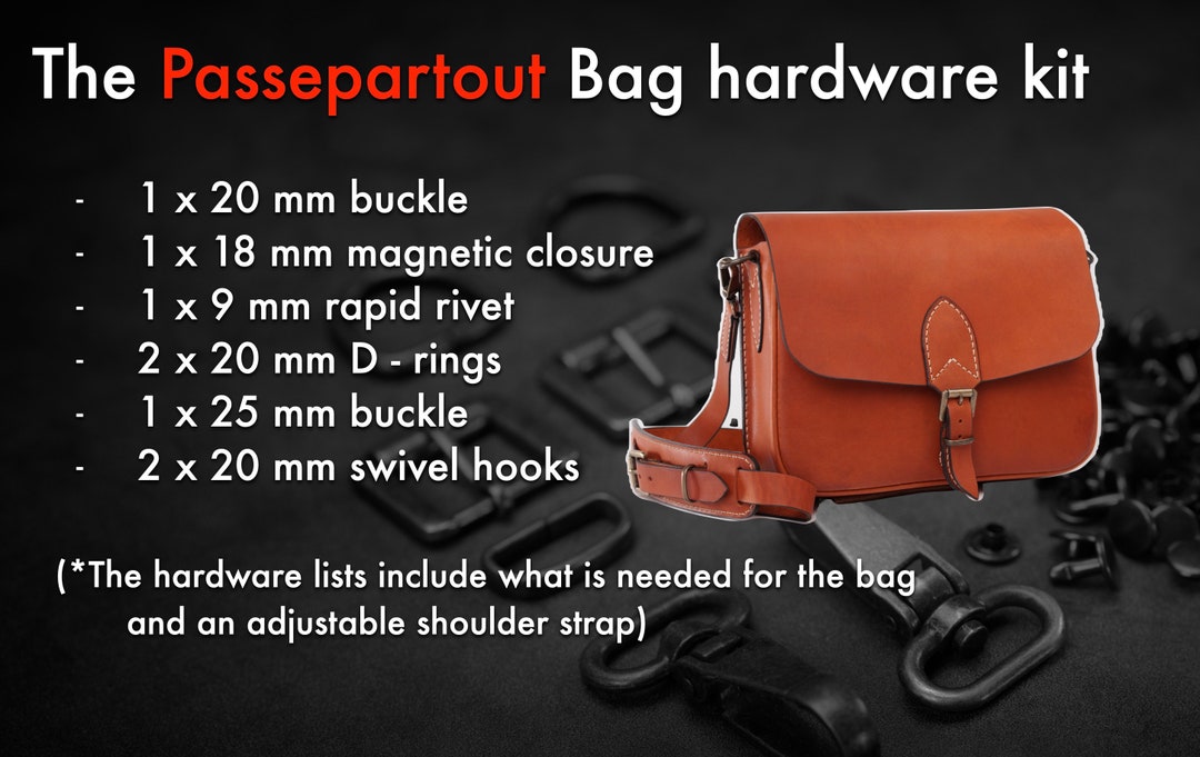 Tony See Pattern Passepartout Bag Hardware Kit | Complete Set for ...
