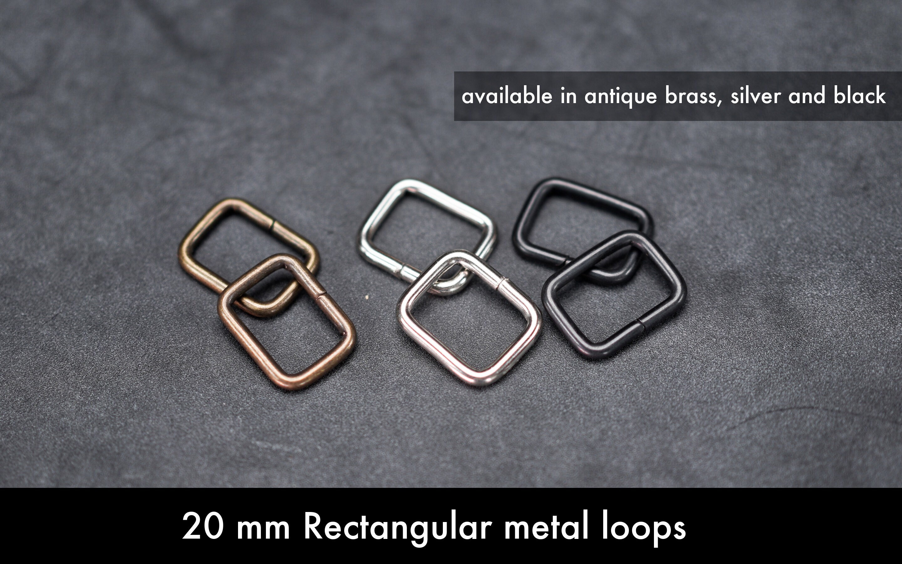 Rectangular Metal Loops 20 Mm - Etsy